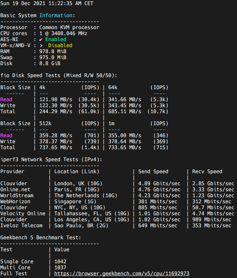 2CY西班牙马德里CN2 GIA VPS测评 - Yushum's Blog